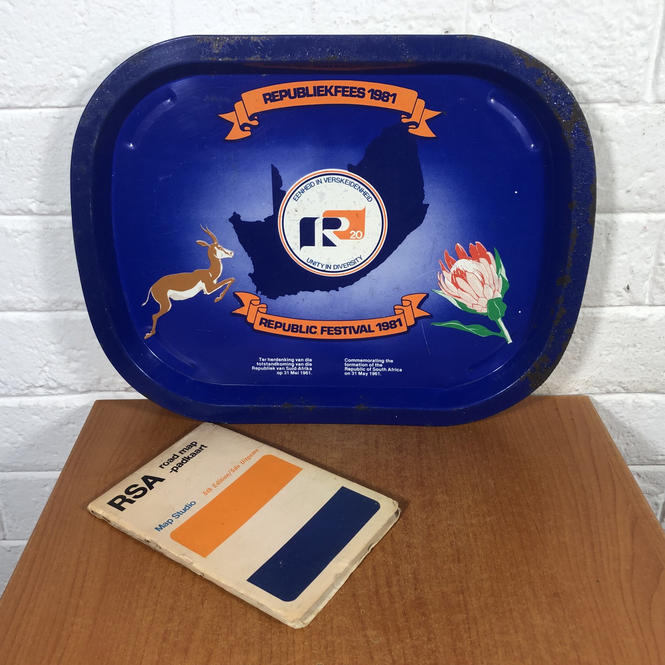 Vintage RSA Road Map & Republic Festival Tray - AuctionGiant
