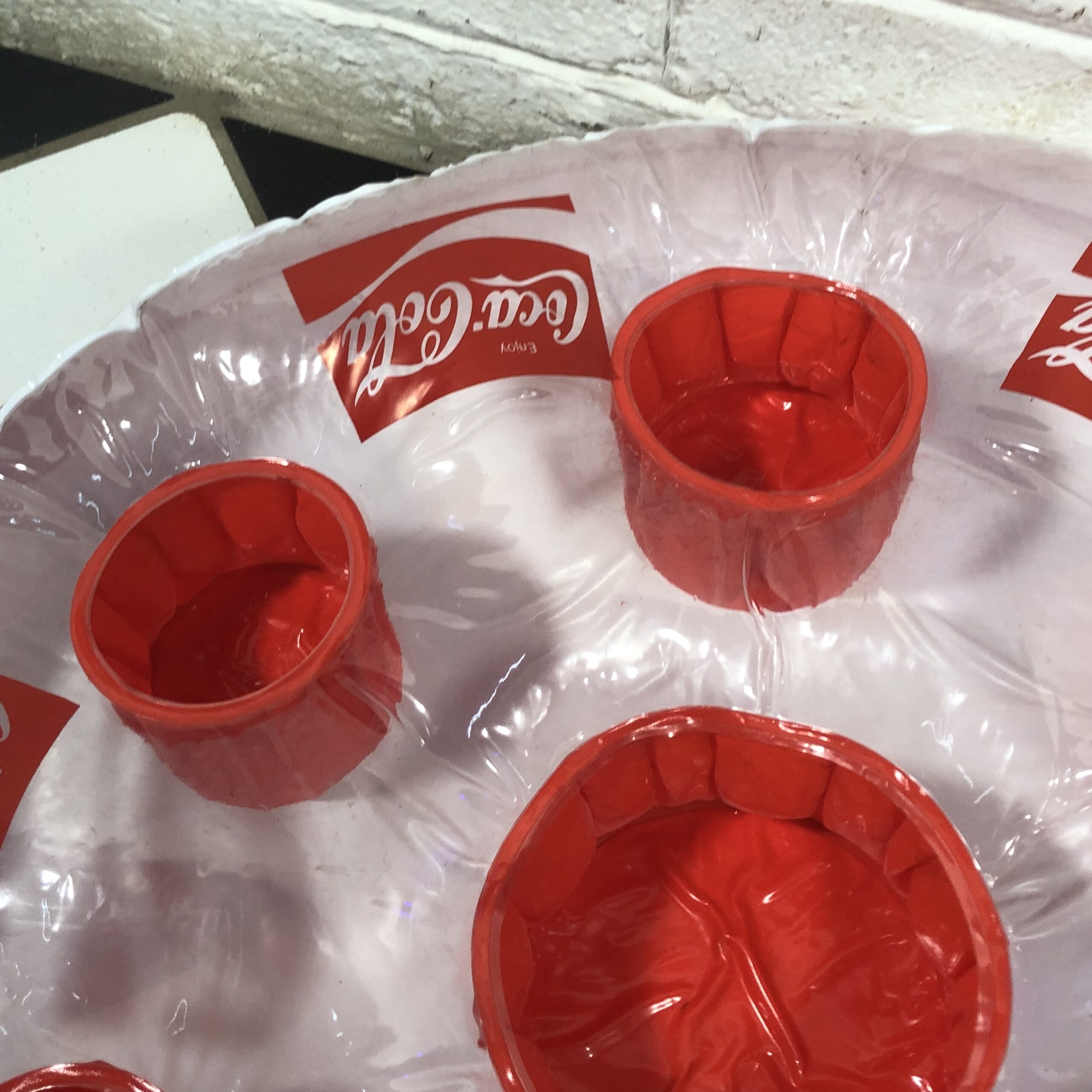 Lot 90: Coca Cola Inflatable Swimming Pool Drink Holder - AuctionGiant
