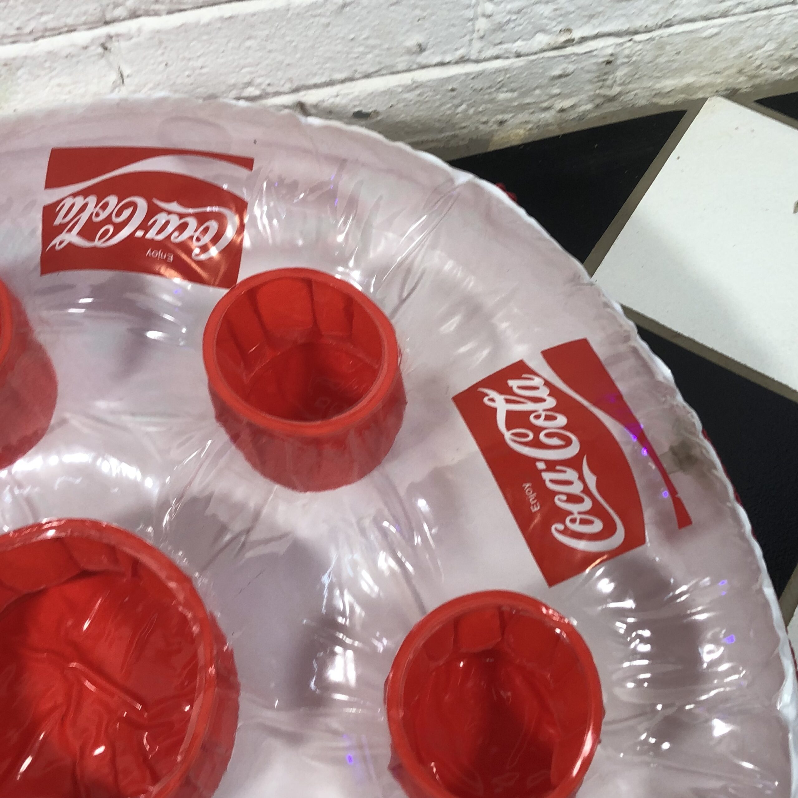 Lot 90: Coca Cola Inflatable Swimming Pool Drink Holder - AuctionGiant