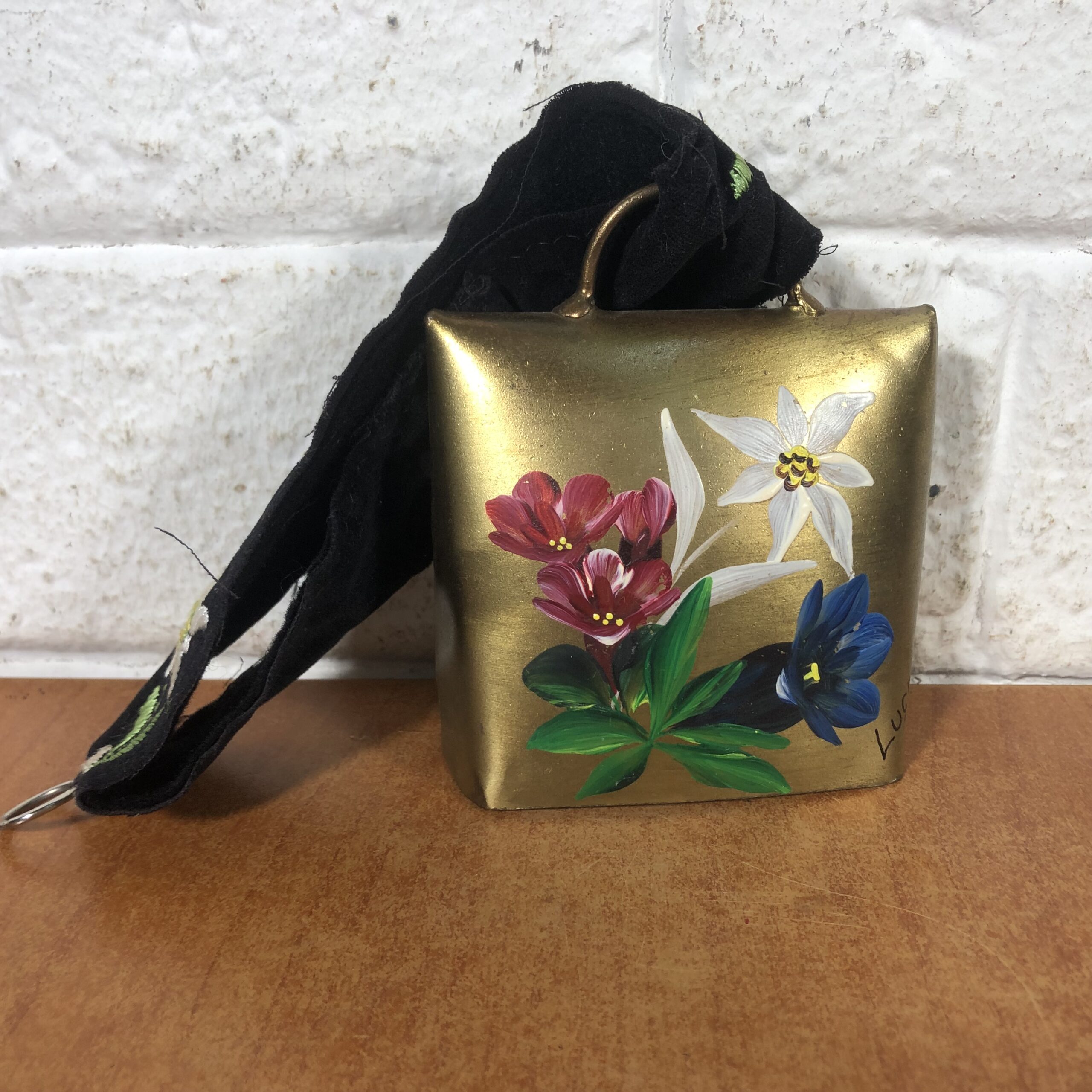 Vintage Hand-Painted Cow Bell - AuctionGiant