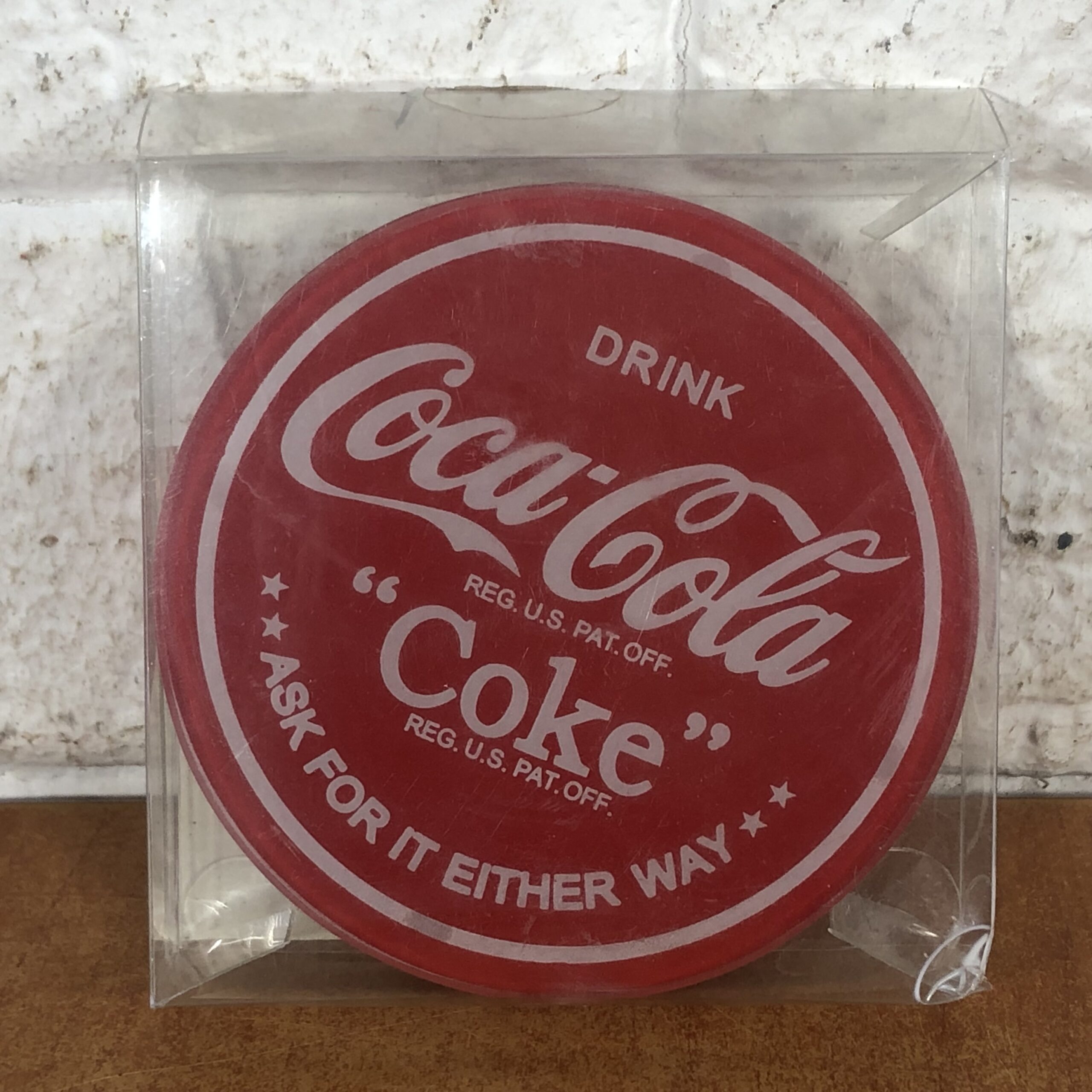 Set of 4 Coca Cola Glass Coasters - AuctionGiant