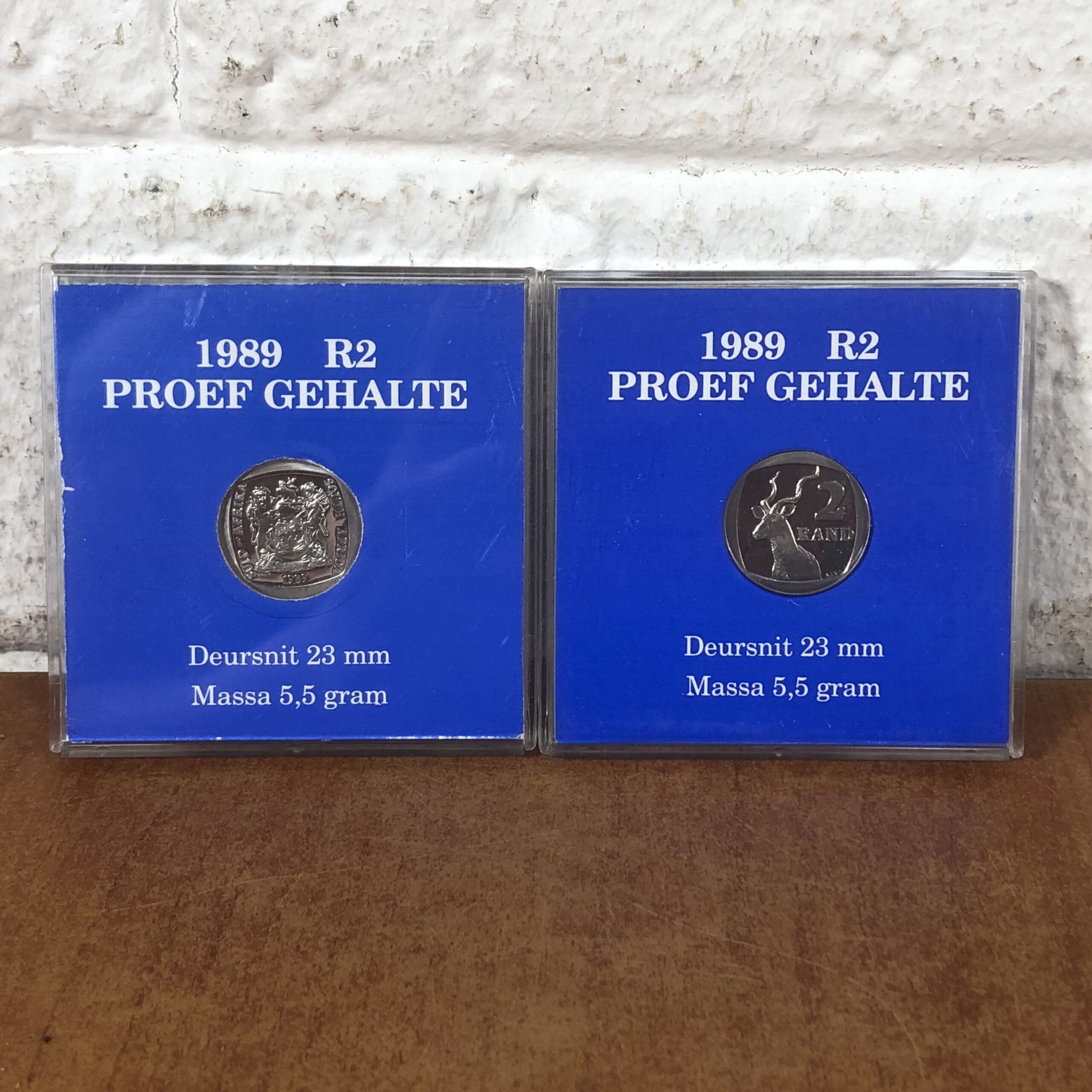 Set of 2 1989 South African R2 Proof Quality Coins - AuctionGiant