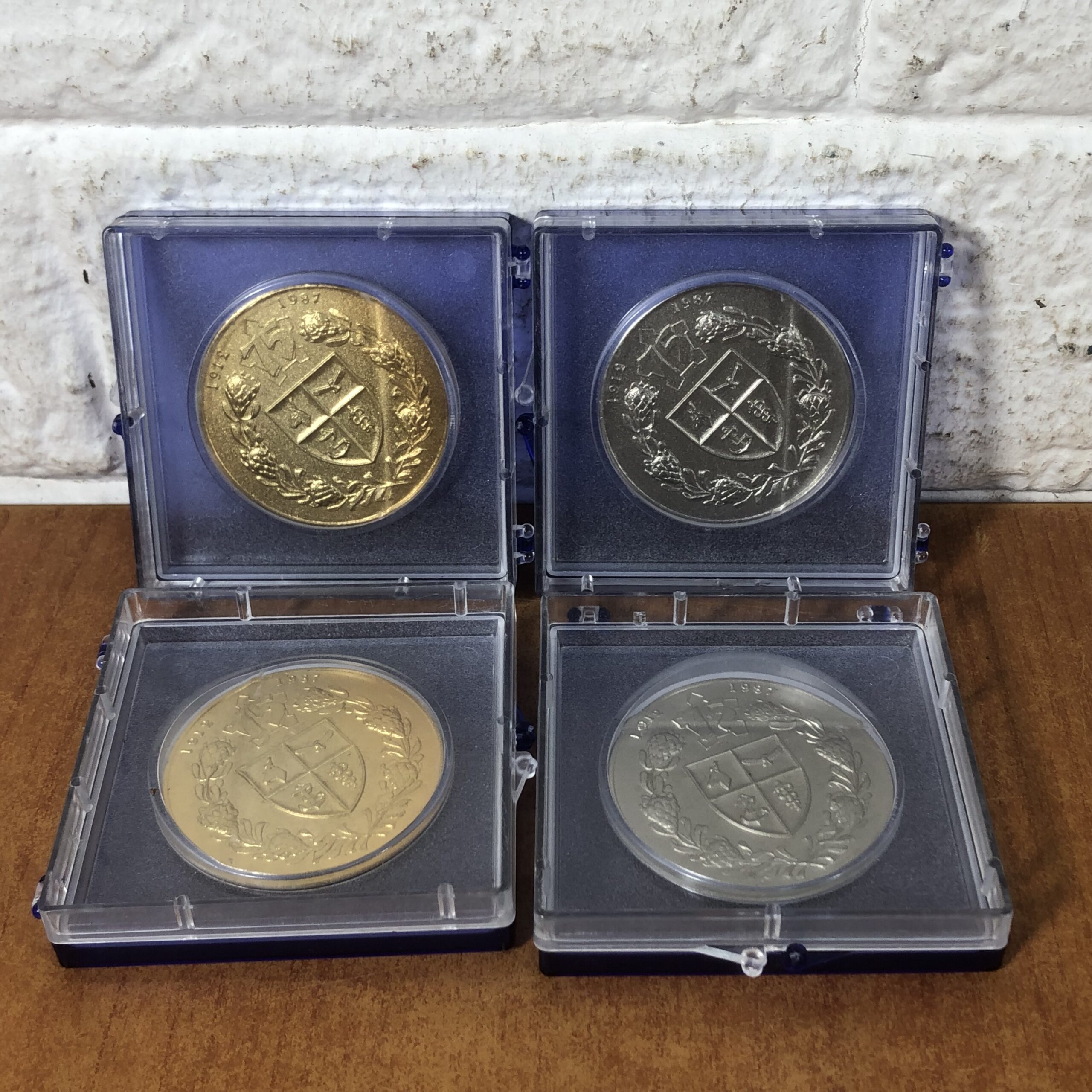 Set of 4 Vintage 1980s SADF 75 Years Commemorative Medals - AuctionGiant