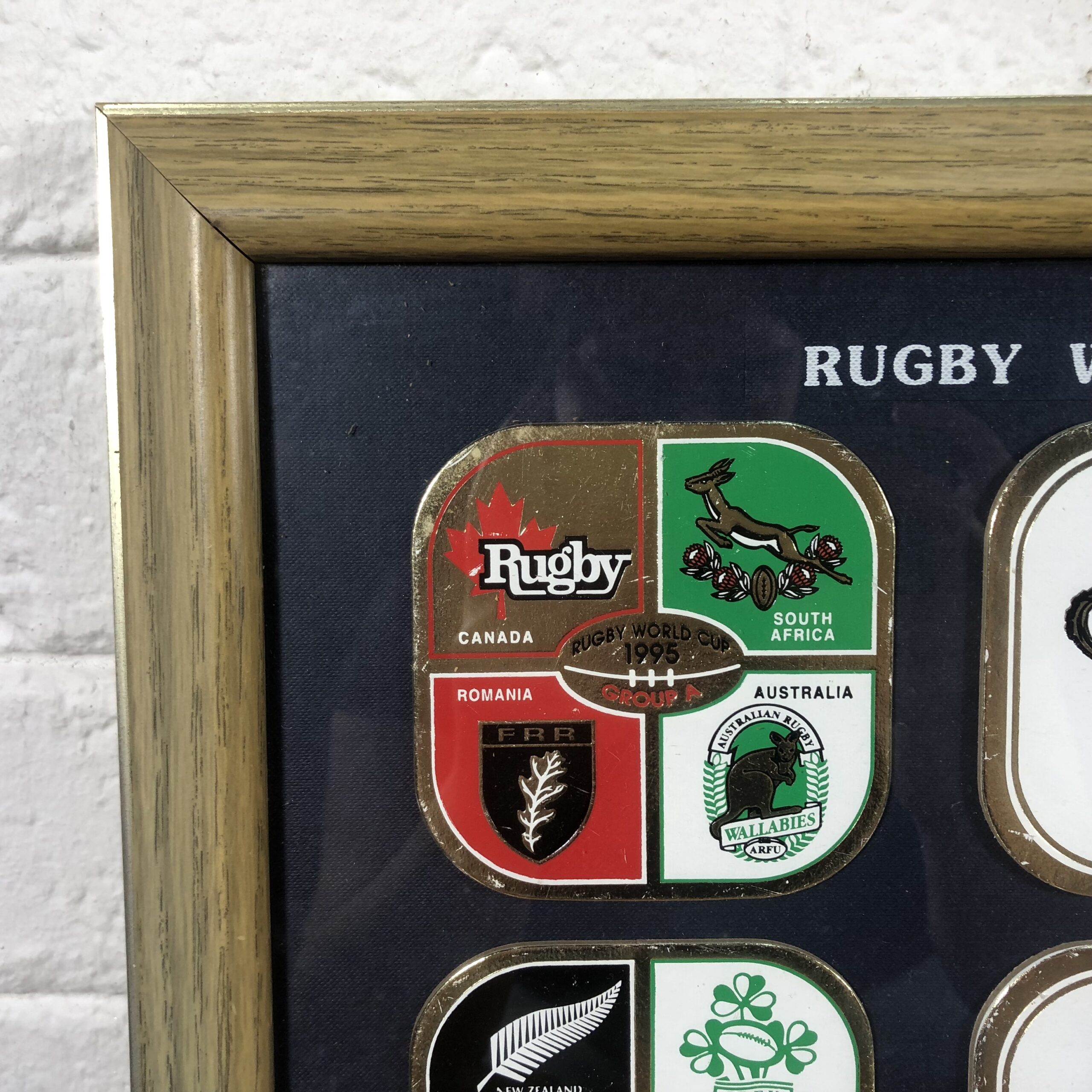 Framed 1995 Rugby World Cup Coasters - AuctionGiant