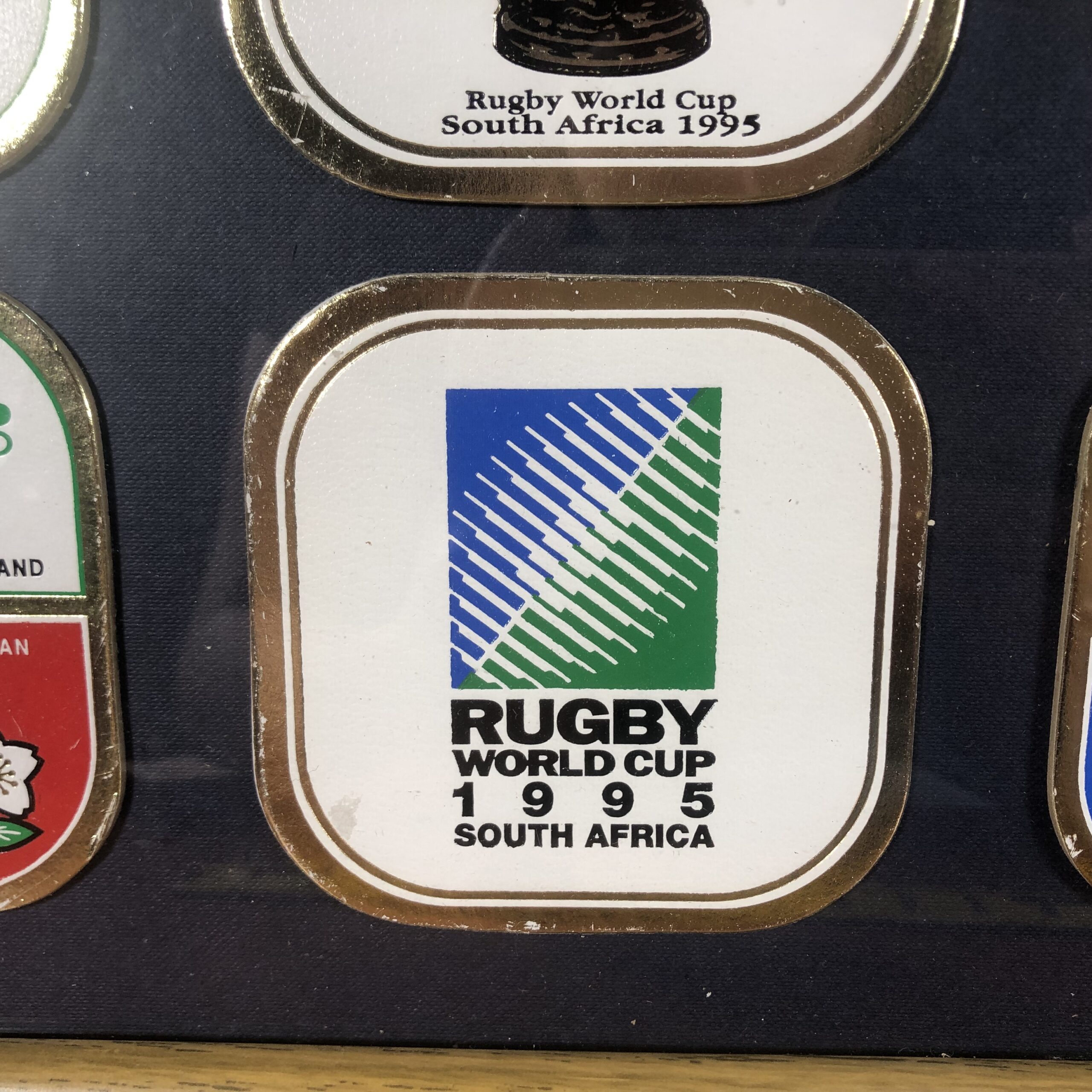 Framed 1995 Rugby World Cup Coasters - AuctionGiant