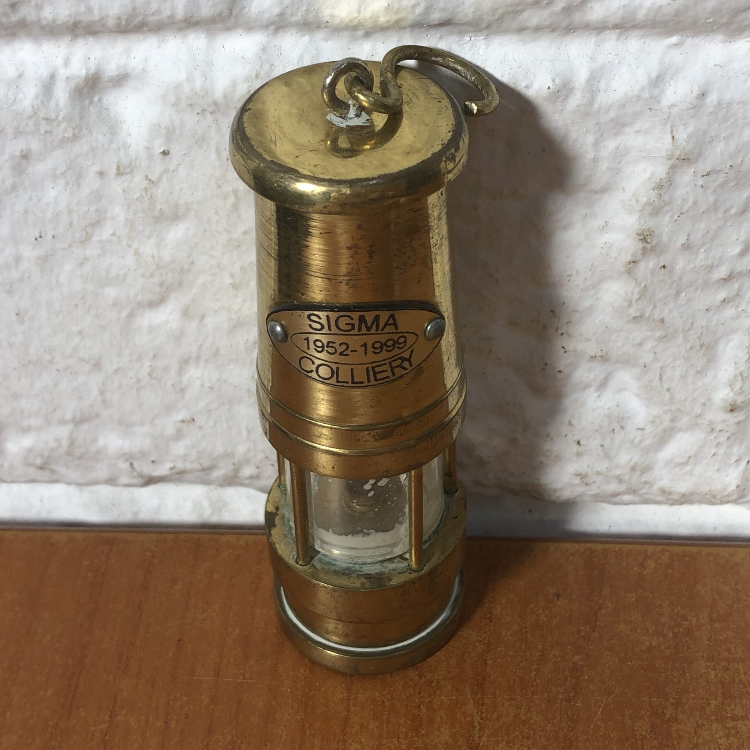 Vintage Miniature Brass '1999 Sigma Colliery' Commemorative Miner's ...