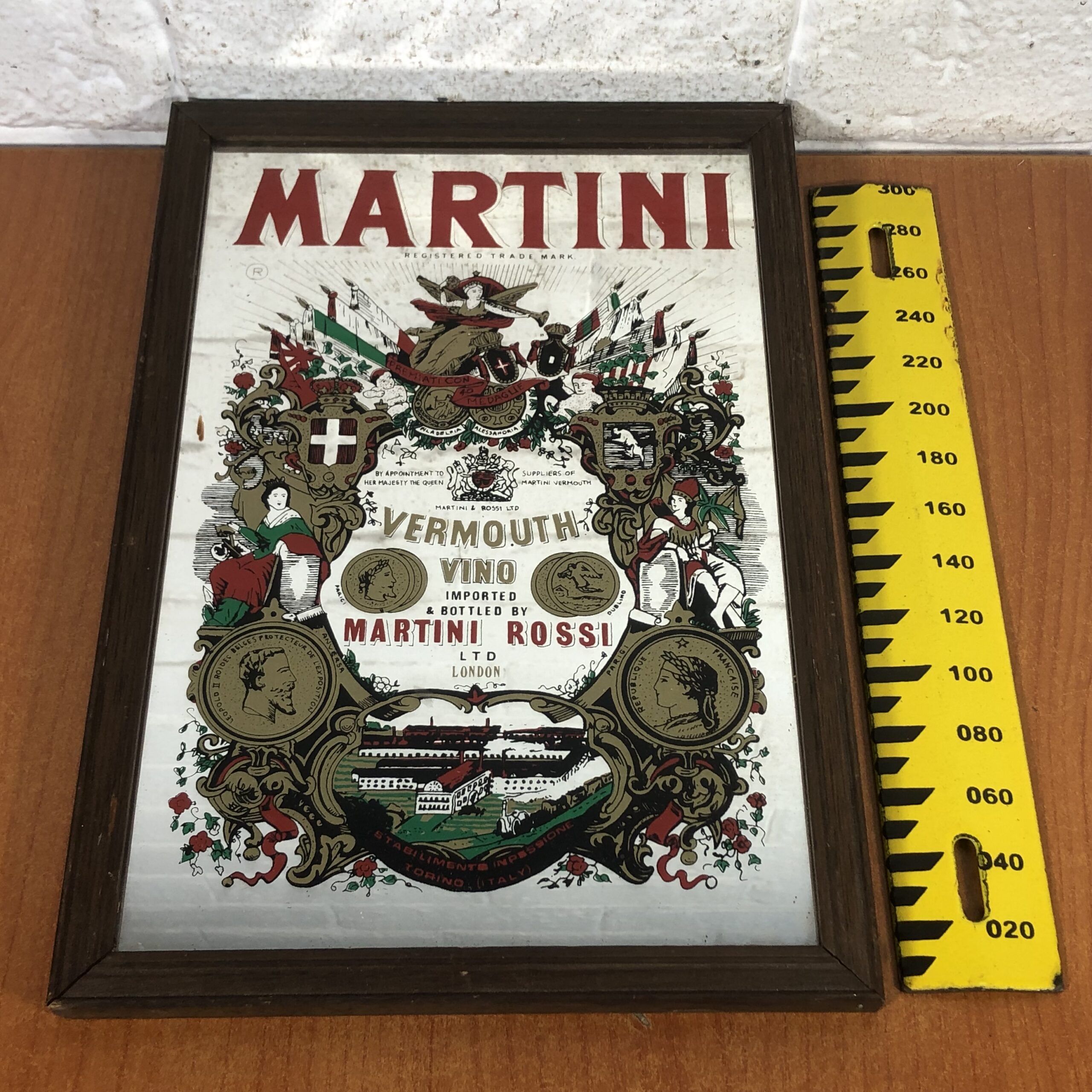 Vintage Martini Pub Mirror - AuctionGiant