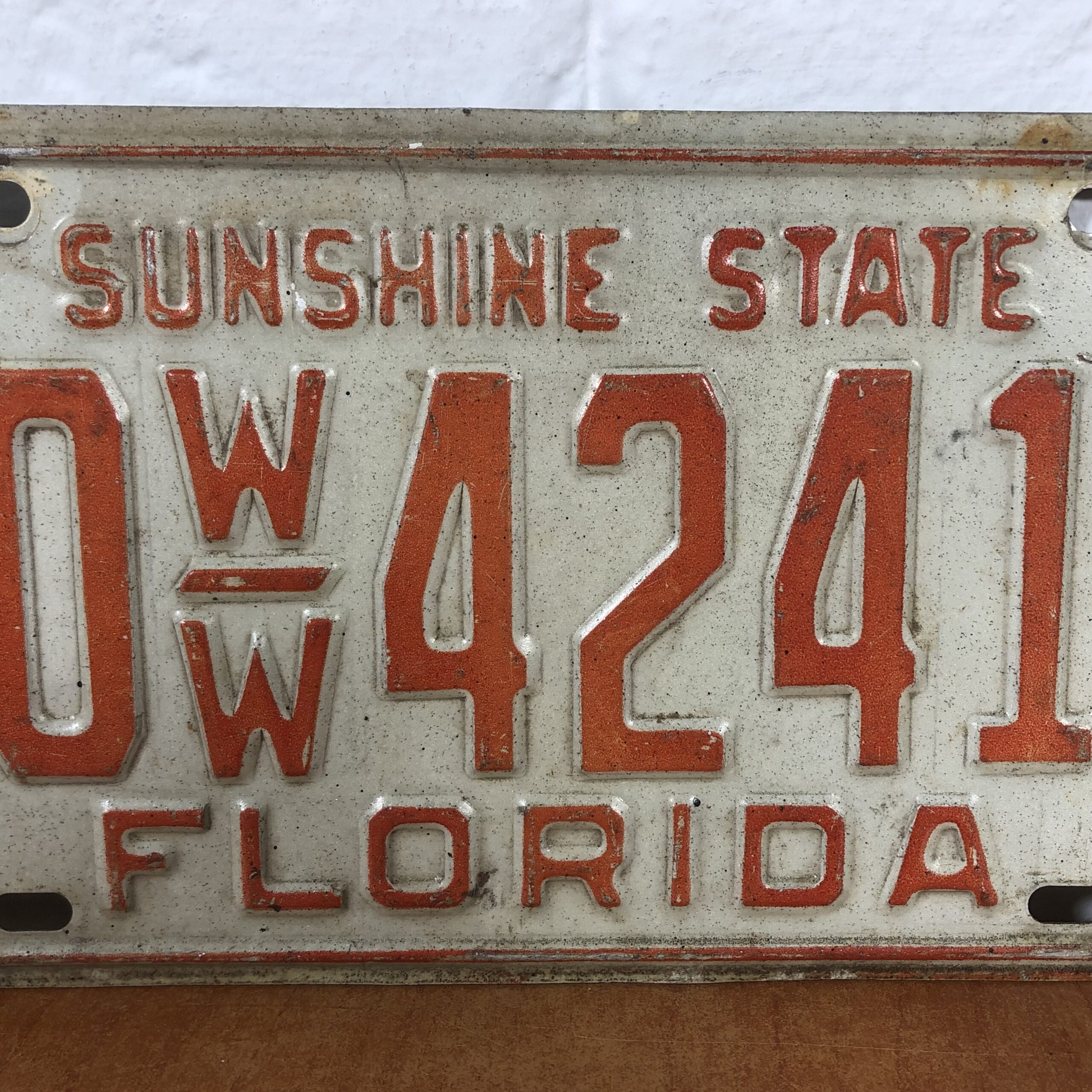 Vintage Florida USA Number Plate - AuctionGiant