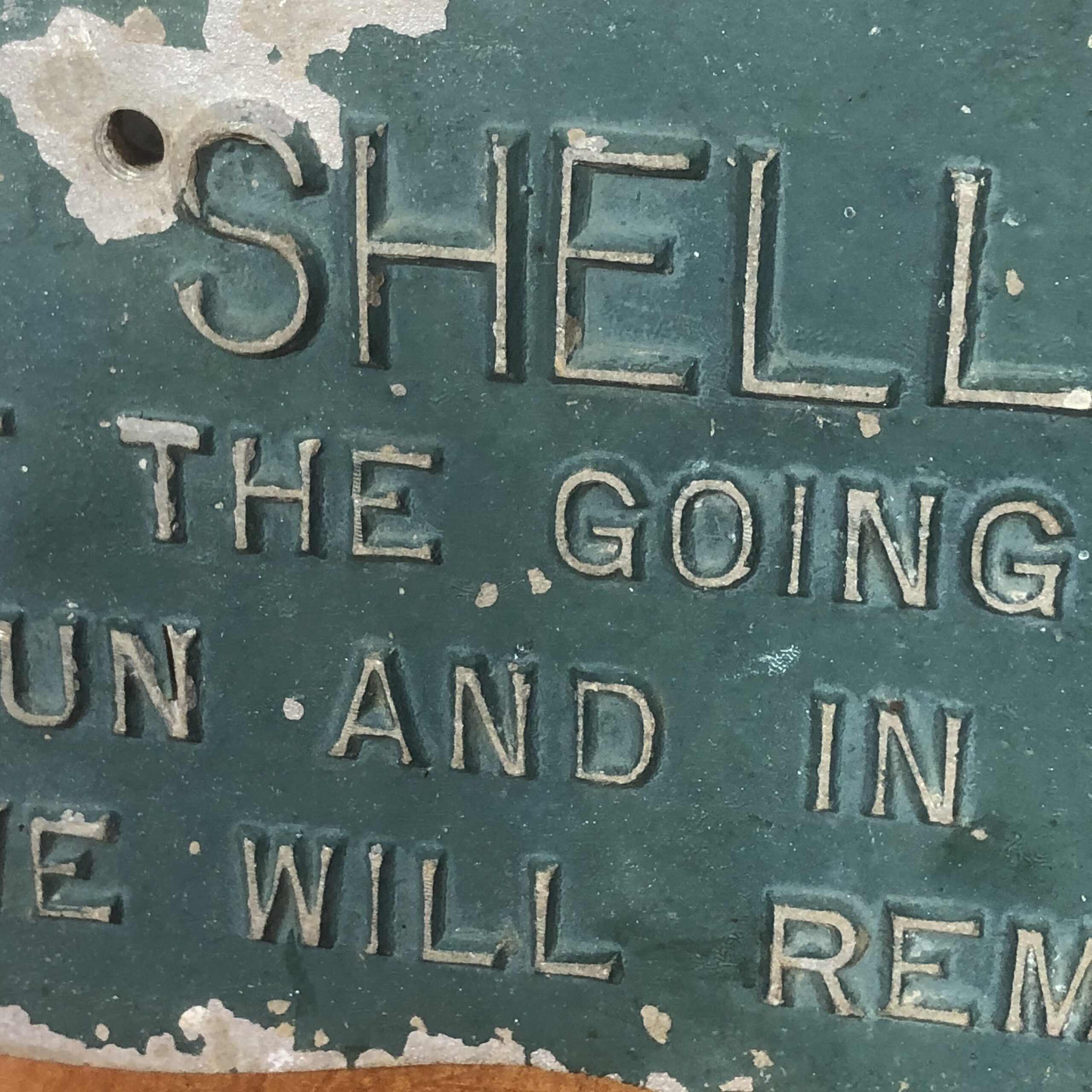 Vintage Cast Iron 'Warrior Shell Hole' Sign (MOTH ~ Memorable Order of ...