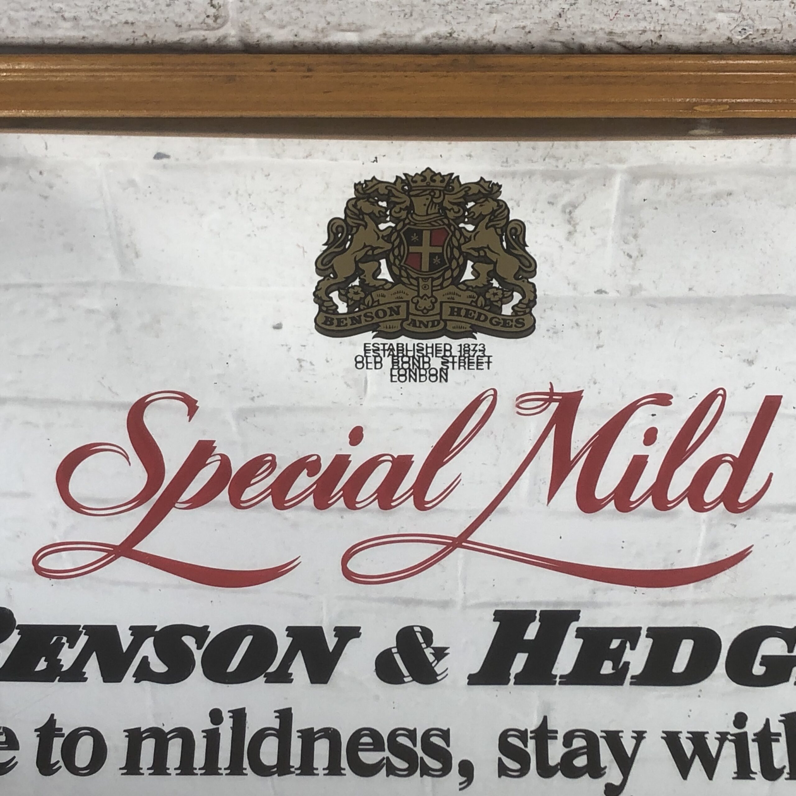 Vintage Benson & Hedges Mirror - AuctionGiant