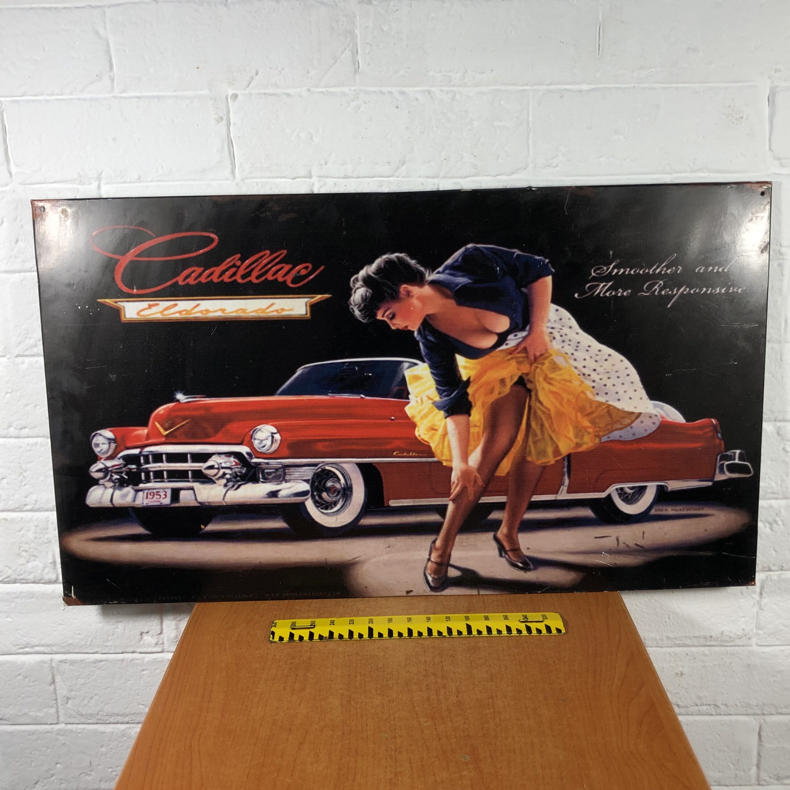 Modern Metal Cadillac Sign - AuctionGiant