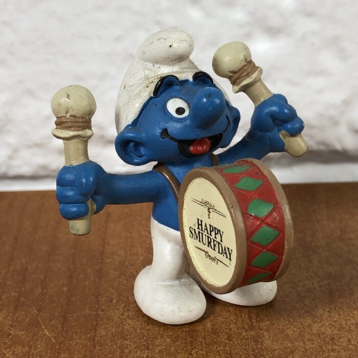 2007 Peyo "Smurf Day" 50th Anniversary Drummer Smurf Figurine (Made in ...